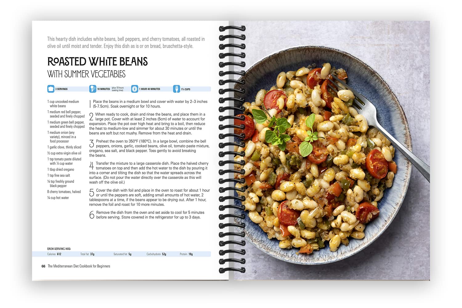 The Mediterranean Diet Cookbook for Beginners: Meal Plans, Expert Guidance, and 100 Recipes to Get You Started [Spiral-bound] Elena Paravantes RDN