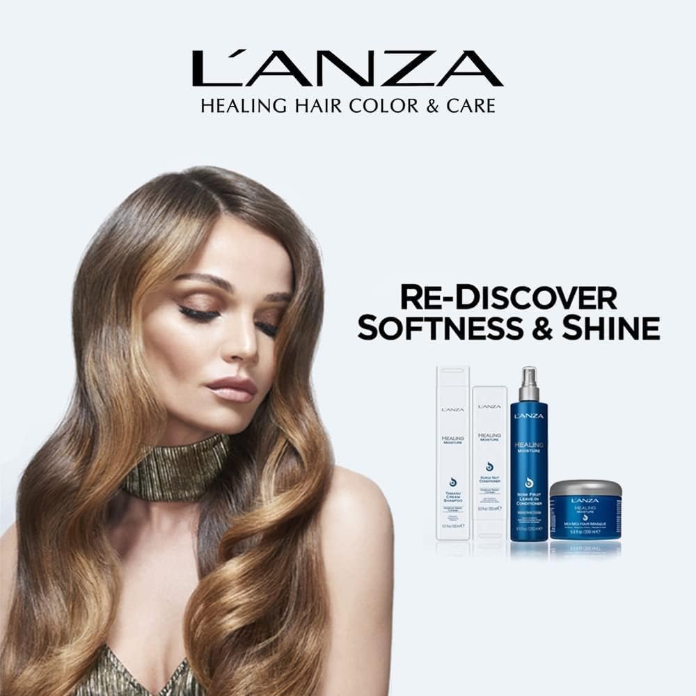 L’ANZA Healing Moisture Kukui Nut Conditioner, Renews Strength, Replenishes Moisture, for a Perfect Silky Look, Suitable for All Hair Types (33.8 Fl Oz)