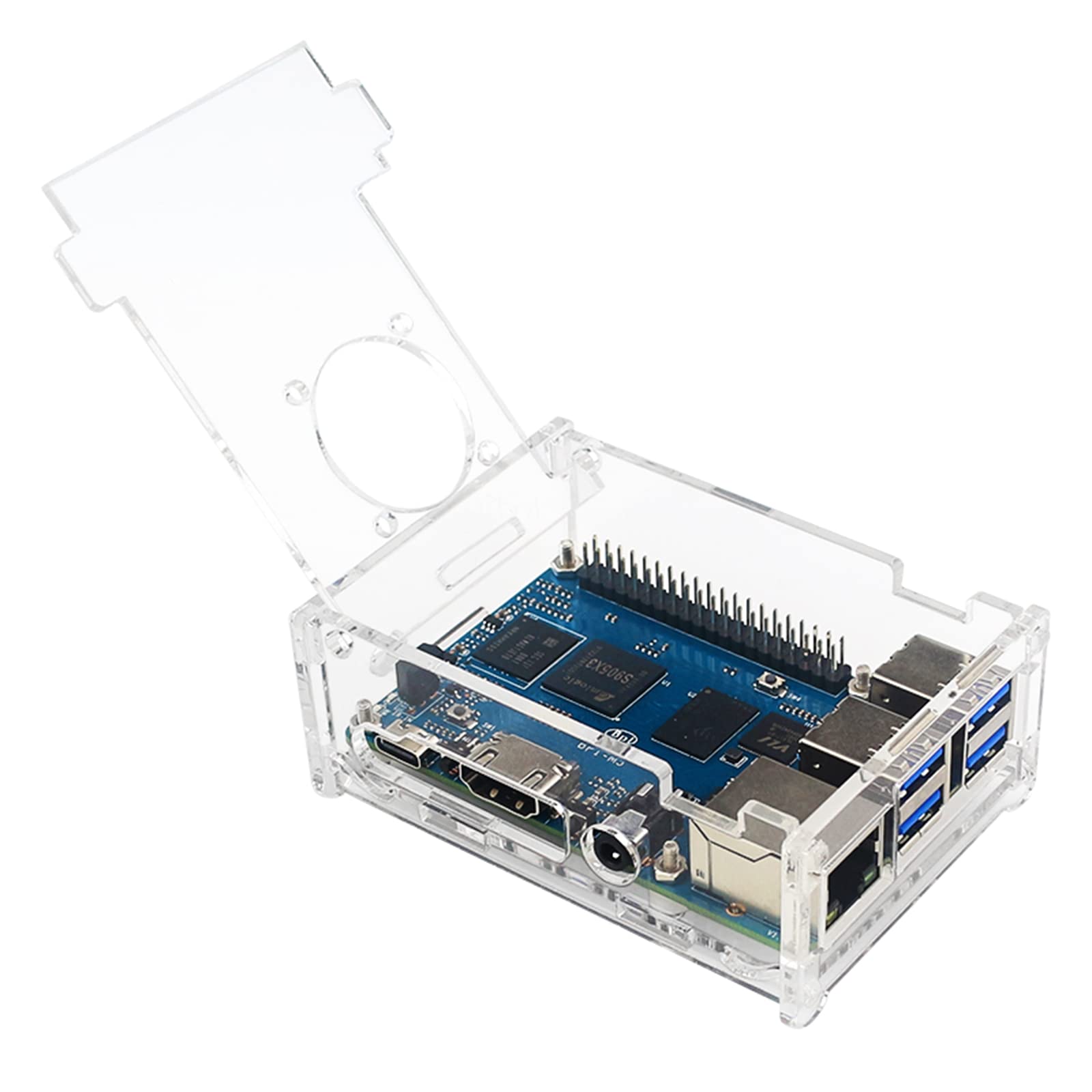 Banana Pi BPI-M5 M4 Acrylic Case Transparent Shell Optional Cooling Fan Heatsinks for Banana Pi M4 M5 Banana pi m4
