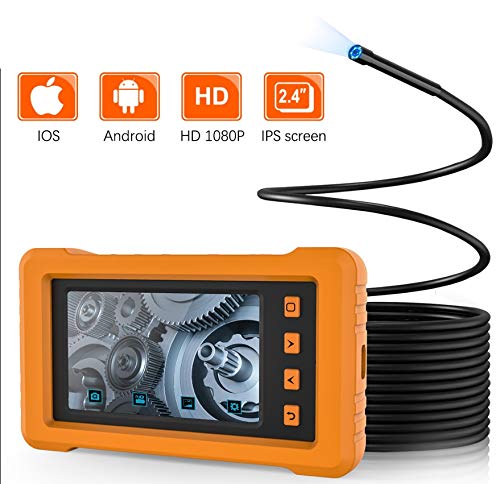 BHVXW 5.5mm Industrial Endoscope 4.3 inch Screen 1080P Borescope Camera IP67 Waterproof Semi-Rigid Snake Camera (Size : 10M)