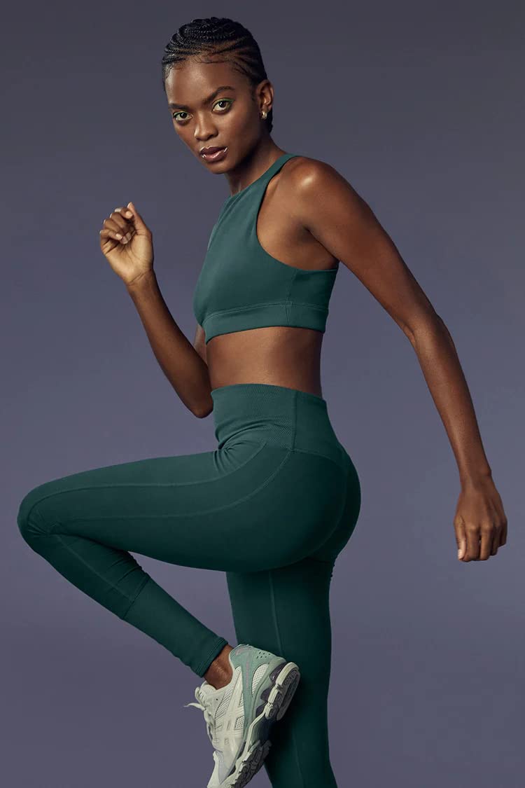 Alo Yoga Women's High-Waist Alosoft Lounge Legging (as1, Alpha, m, Regular, Regular, Midnight Green, Regular)