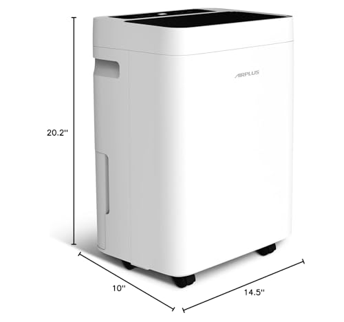 AIRPLUS 4500 Sq. Ft Dehumidifier for Basement with Drain Hose, 70 Pints Dehumidifier for Home
