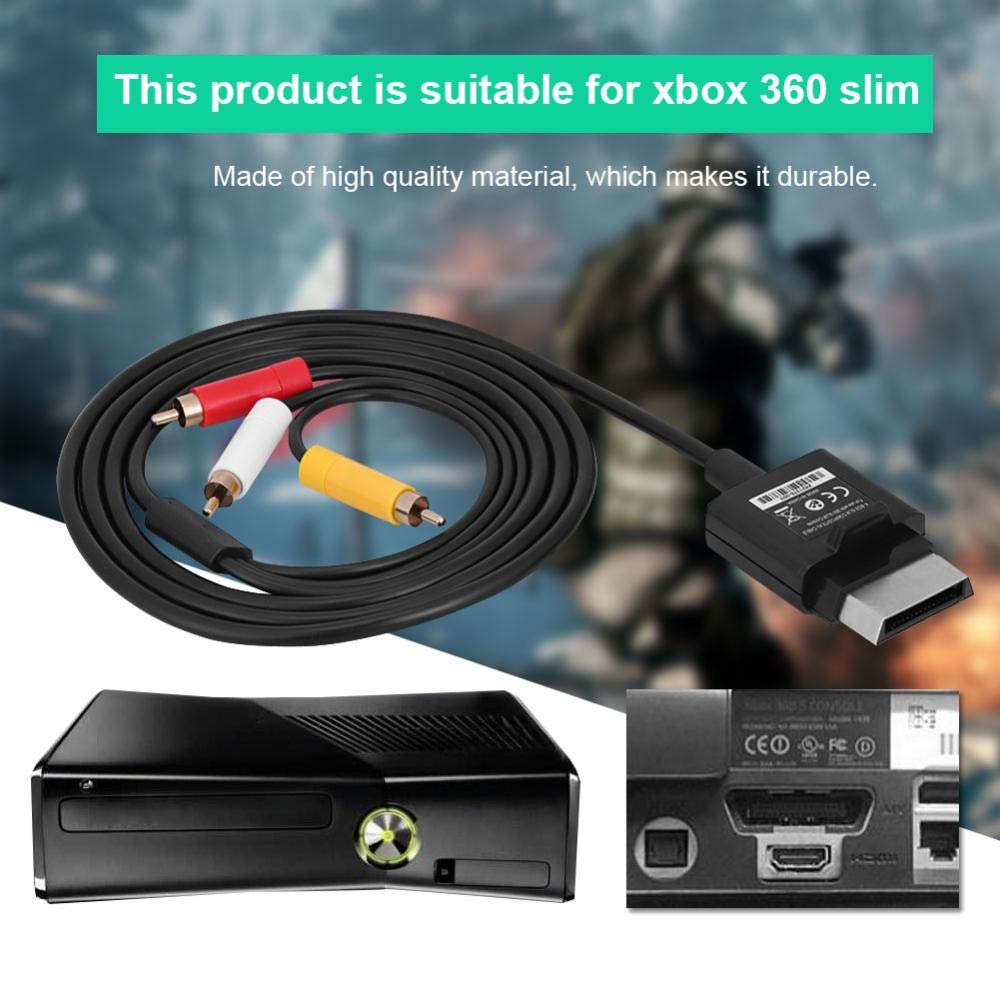 Game Console AV Cable Audio Video Cable for The Game Players 1.8M Component ABS TV Cord AV Cable Audio Video Cord for Xbox 360 Slim