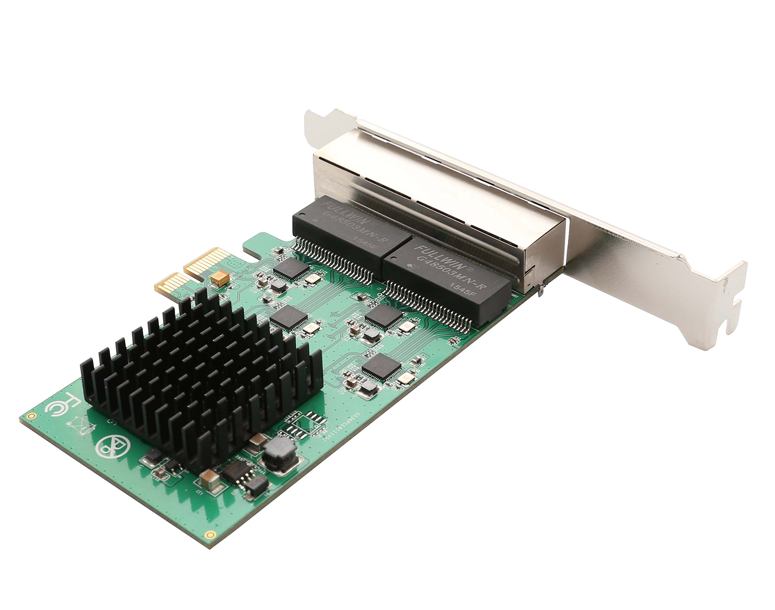 SYBA MULTIMEDIA 4 Port Gigabit Ethernet PCI-e X1 Network Interface Card (SI-PEX24042)