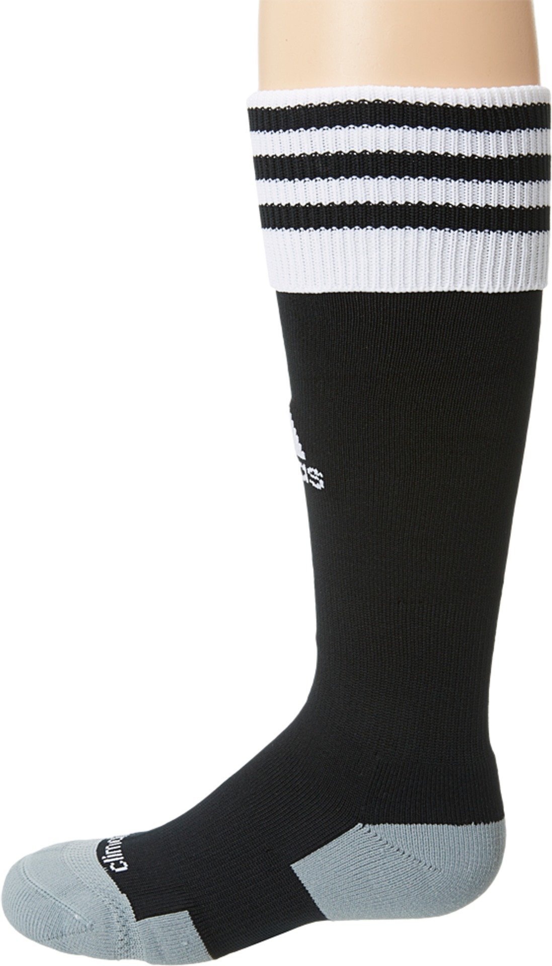 adidas Unisex Copa Zone Cushion II Soccer Sock (1-Pair), Black/White, 13C-4Y