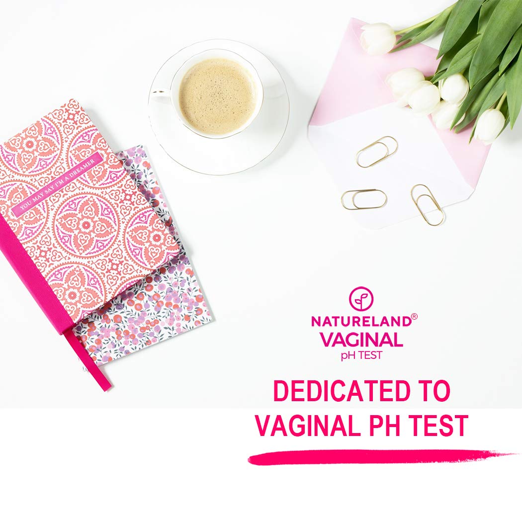 Natureland Vaginal Health pH Test Strips, Feminine pH Test, Value Pack | Monitor Vaginal Intimate Health & Prevent Infection | Accurate Acidity & Alkalinity Balance (10 Strips)