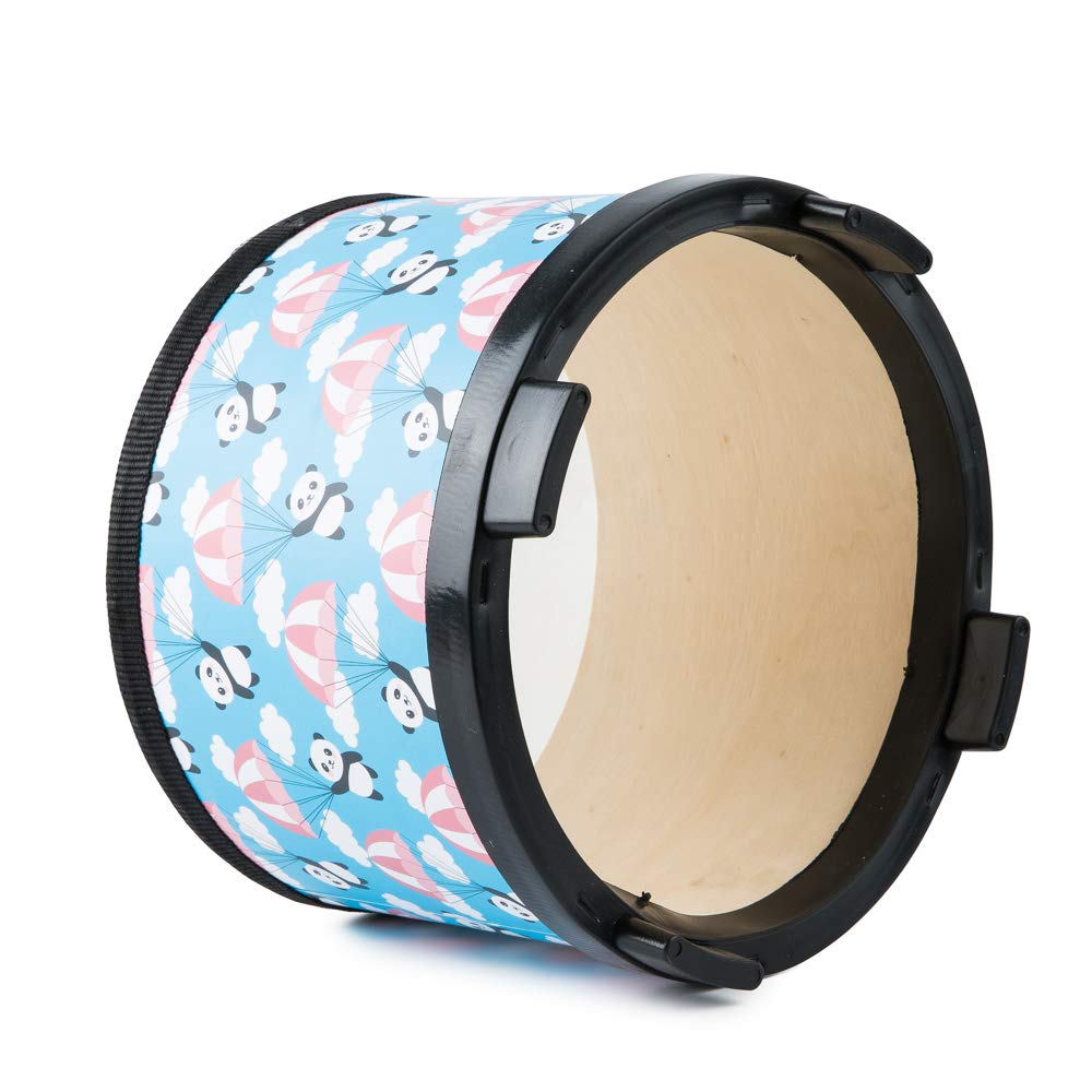 Bongo Floor Tom Drums Set for Kids: Childrens Drum Percussion Music Instrument with 2 Mallets - Preschool Montessori Floor Babies Drum (Blue 8" )