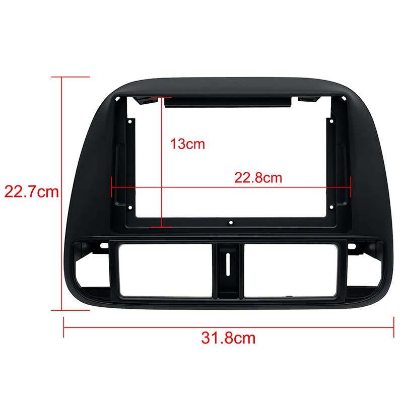 BANDOX 9 Inches Car Radio Fascia for Honda Civic(EJ/EK/EM) 1995-2001 Video Panel Player Audio Dash 2 Din Frame Dashboard Mount Kit
