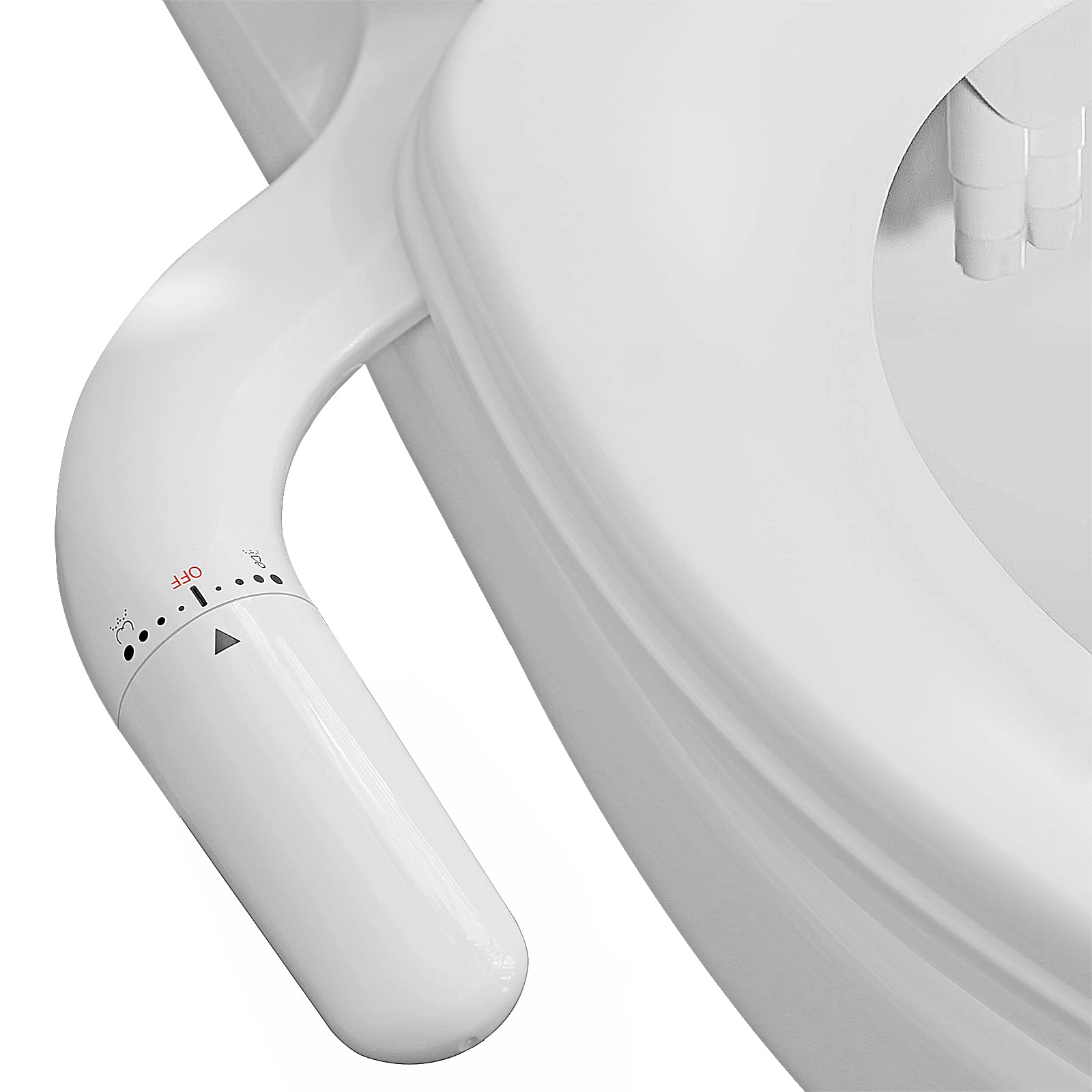 Bidet Attachment for Toilet - WITHLENT Ultra-Slim Bidet Non-Electric Dual Nozzle(Frontal & Rear Wash) Adjustable Water Pressure, Fresh Water Bidet Toilet Seat Attachment,Easy to Install