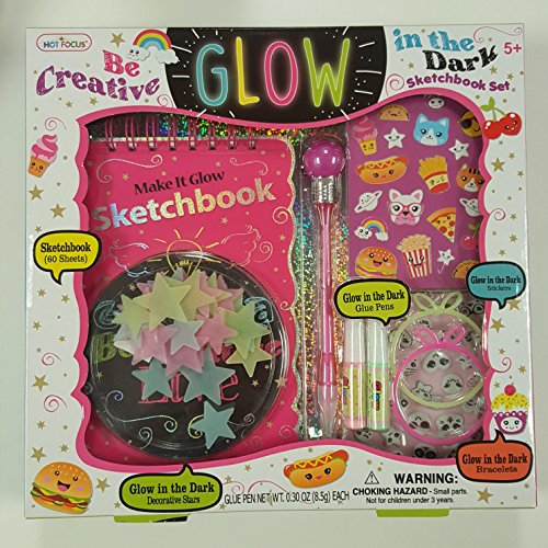 Hot Focus 262FD Glow-in-The-Dark Art Crafty Set, Green/Pink/Blue