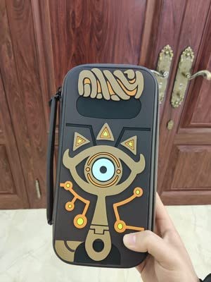 Carrying Case Compatible with Nintendo Switch Zelda,Travel Silicone Hard Shell Bag Pouch with Link Sheikah Slate Eye for Nintendo Switch Console Joy-con Joy-Straps Accessories | Waterproof /Portable
