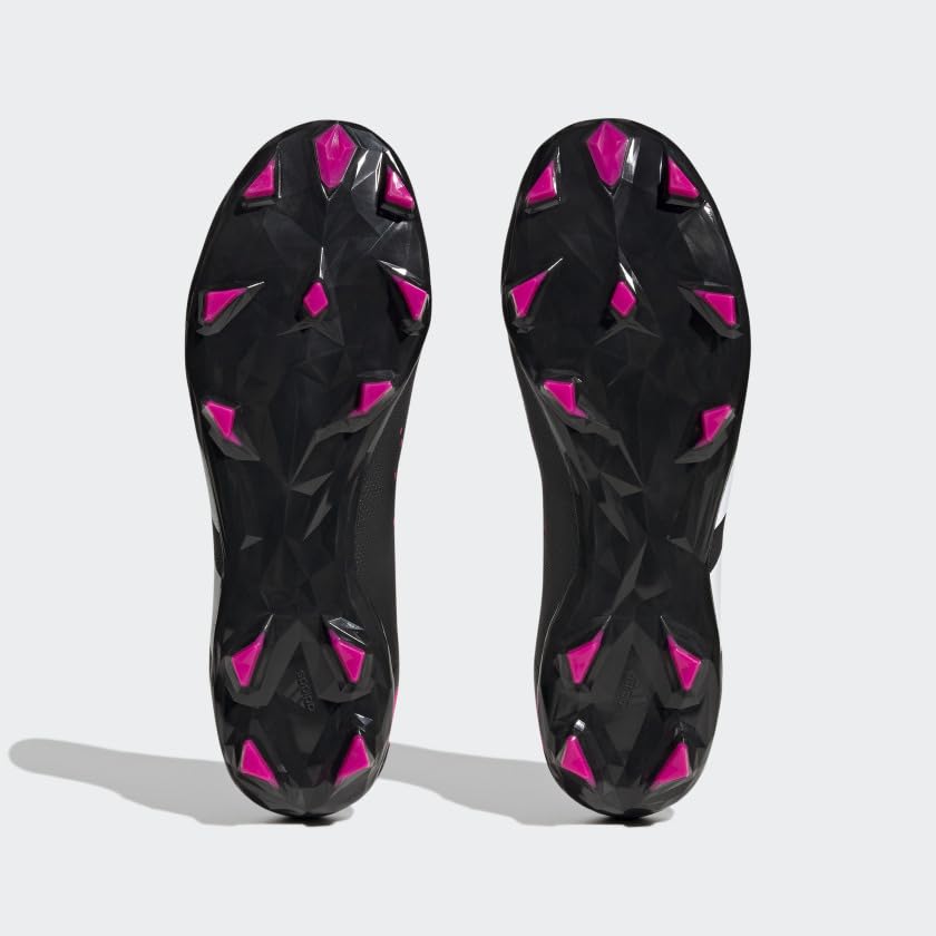 adidas Unisex Predator Accuracy.3 Firm Ground Soccer Shoe, Black/White/Team Shock Pink, 7.5 US Men