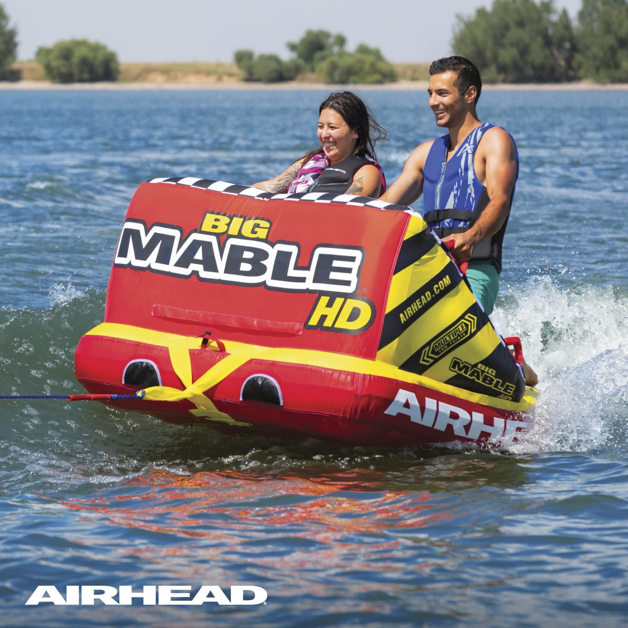 Airhead Great Big Mable HD | 1-4 Rider Towable Tube for Boating
