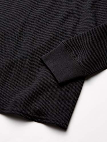Amazon Essentials Women's Waffle Snug Fit Pajama Set, Black, Small