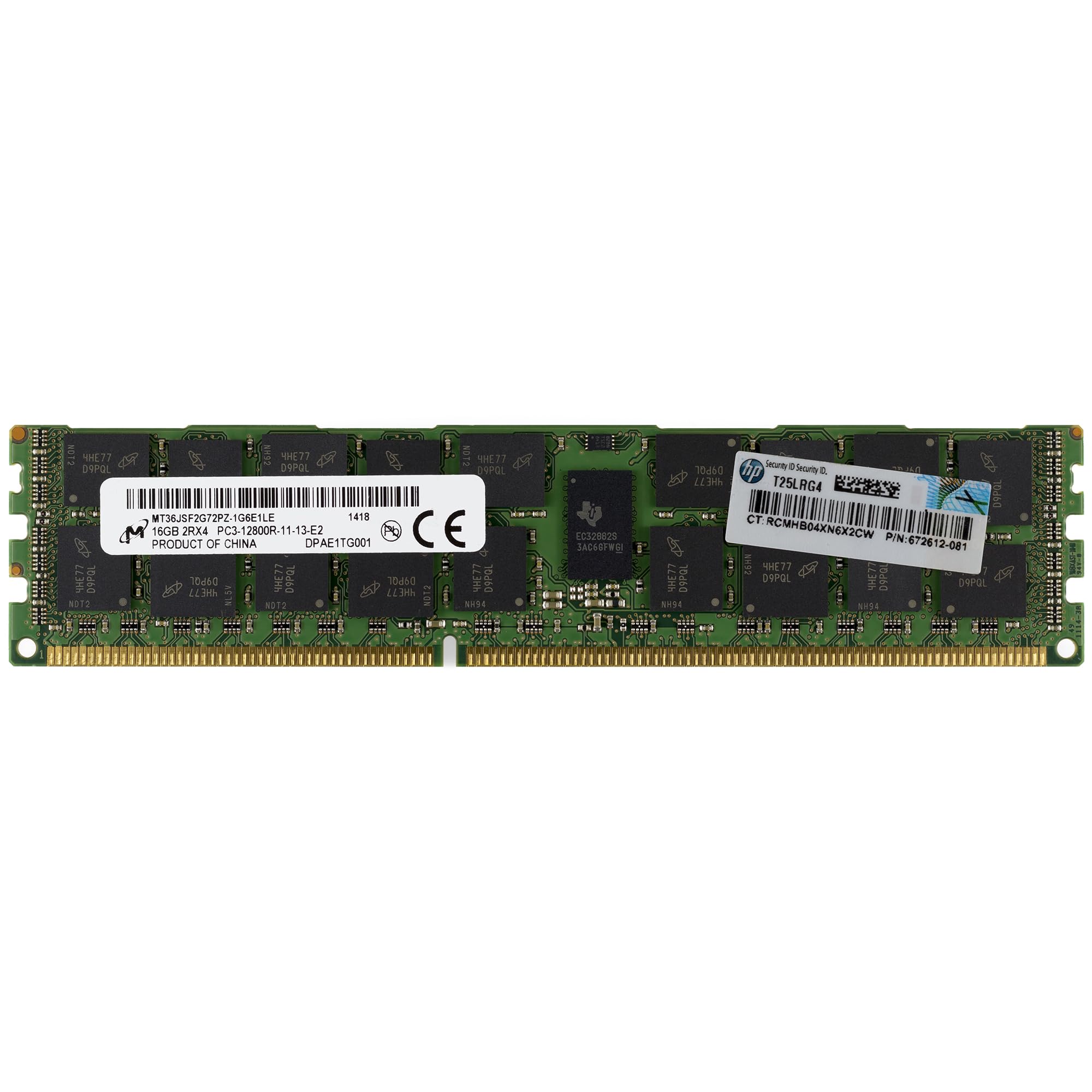 HP 672631-B21 - 16GB PC3-12800 DDR3 MEMORY (1 X 16GB) G8 - NEW PULL - 1 YR WARR