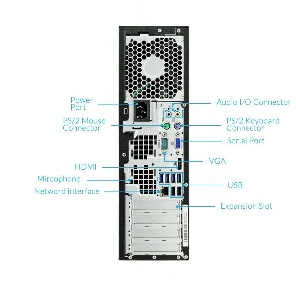 HP Compaq Desktop Computer Pro 6300 SFF Intel Core i5-3470 3.20GHz 8GB DDR3 Ram 1TB Hard Drive DVD-Rom Windows 10 Home (Renewed)