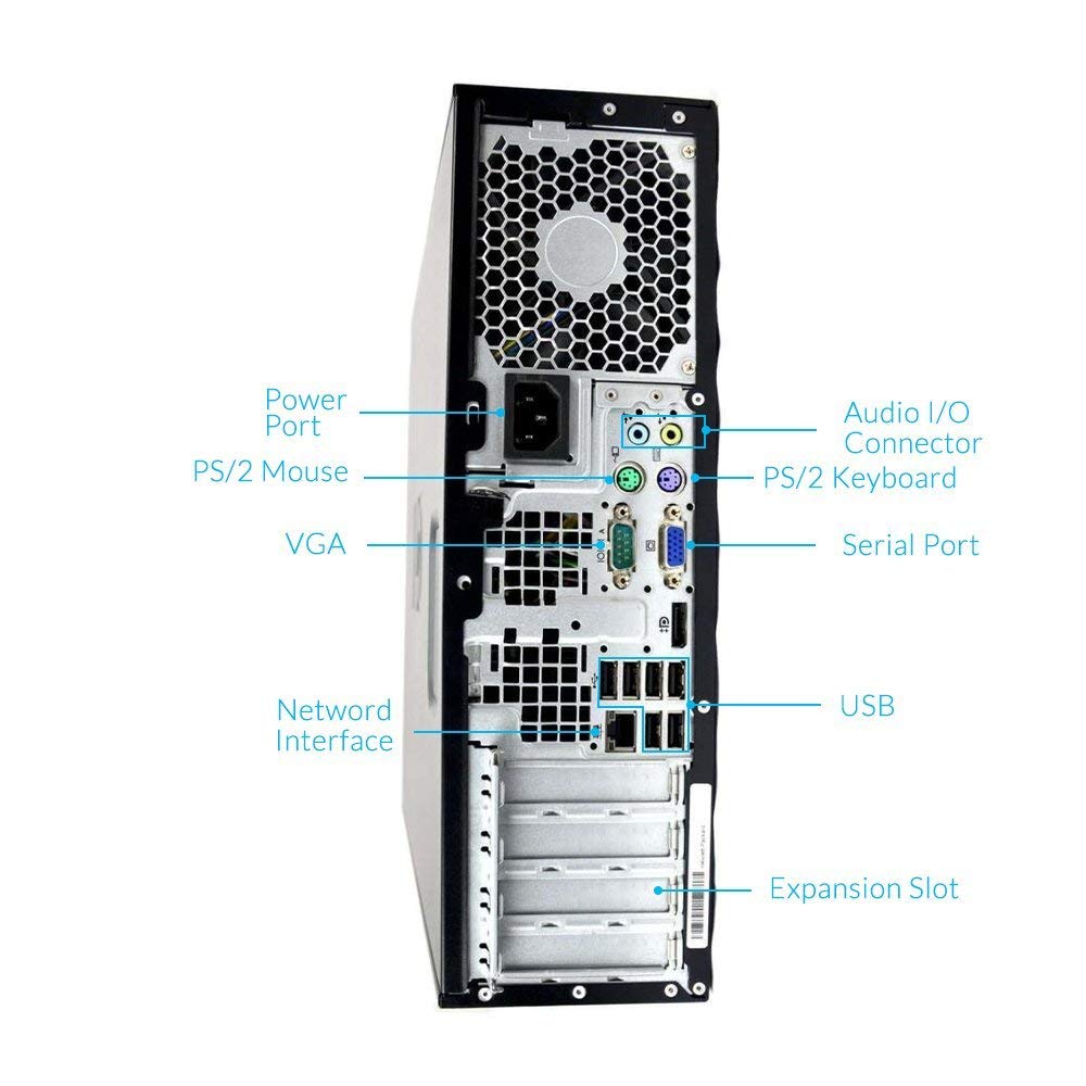 HP Elite Windows 10 Desktop Computer C2D 3.0 PC 8GB 160GB DVDRW WiFi 19 Inch LCD Monitor - Keyboard - Mouse - Power Cord