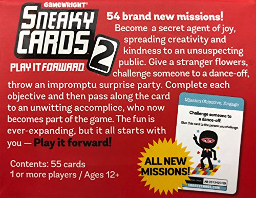 Gamewright Sneaky Cards 2 - Play It Forward Multi-colored, 5"