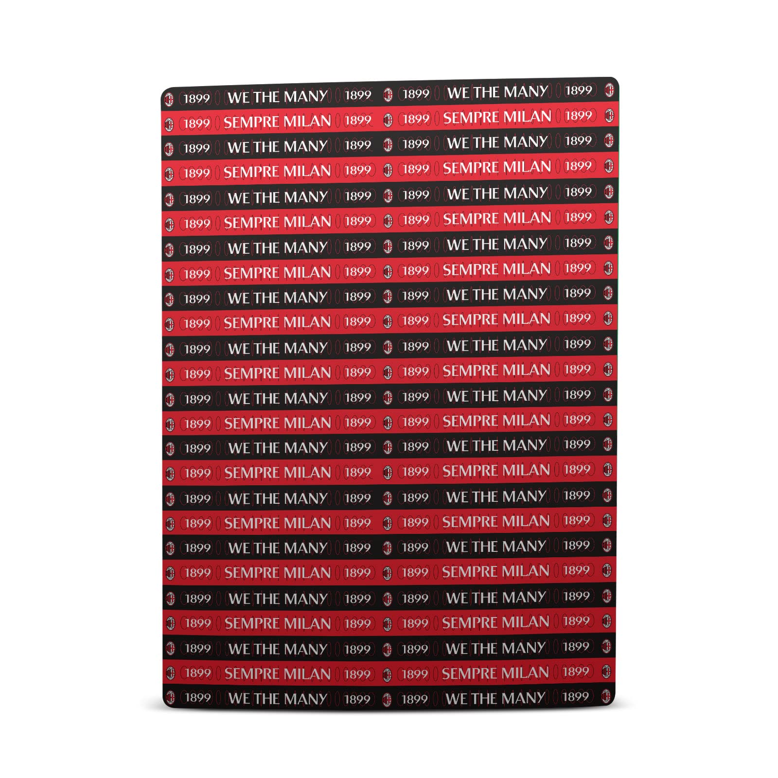 Head Case Designs Officially Licensed AC Milan Sempre Milan 1899 Art Matte Vinyl Faceplate Sticker Gaming Skin Decal Cover Compatible With Sony PlayStation 5 PS5 Digital Edition Console