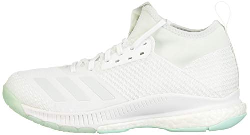 adidas Women's Crazyflight X 2 Mid Volleyball Shoe, White/Blue Tint/Clear Mint, 14 M US