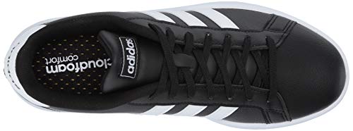 adidas Women's Grand Court Shoe, Black/White/Black, 5