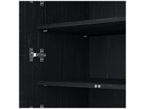 Bush Fairview 41.69-Inch H Storage Cabinet with 3 Shelves, Antique Black/Hansen Cherry (WC53980-03)