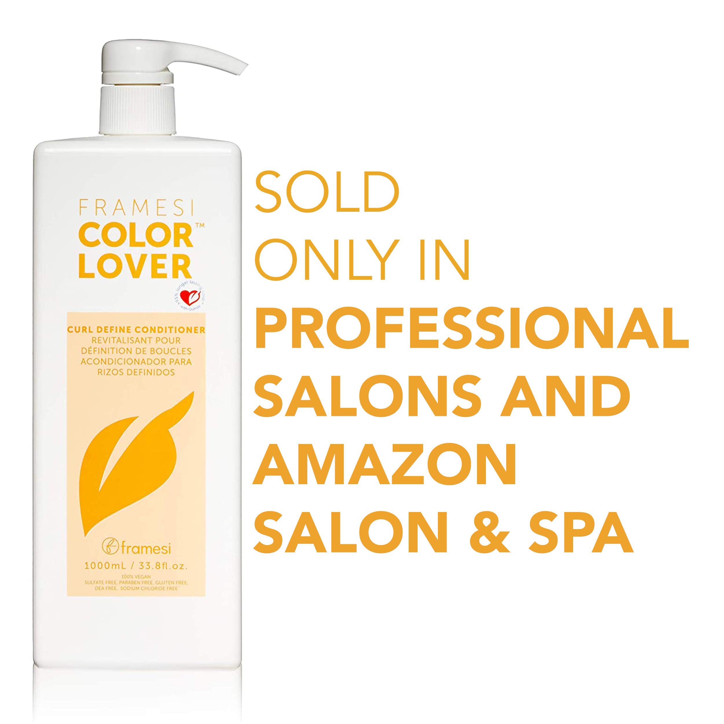 Framesi Color Lover Curl Define Conditioner, Conditioner for Curly Hair with Quinoa, Color Treated Hair