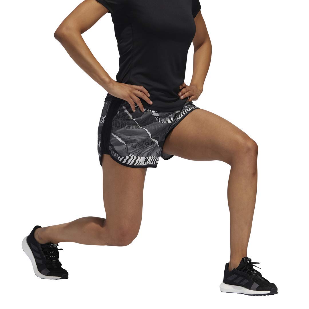 adidas Women's M20 Short City Clash Black/Gray/Gray Large 3"