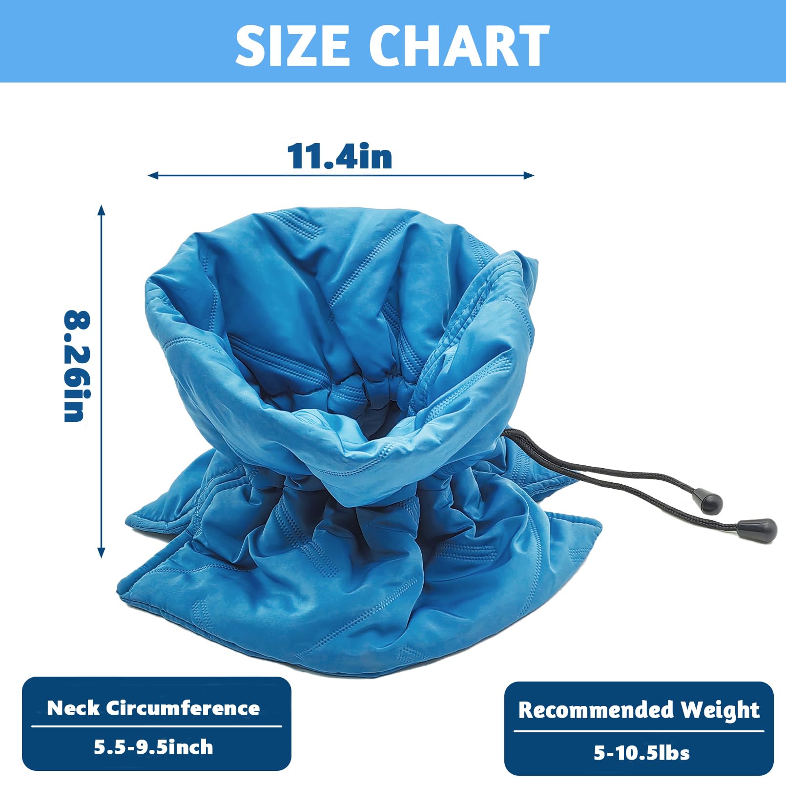 PINVNBY Cat Cone, Cat Recovery Collar Soft Adjustable Cat Cone to Stop Licking and Scratching Foldable Water Resistant Neck Cone for Cats with Drawstring Design Not Block Vision (S)