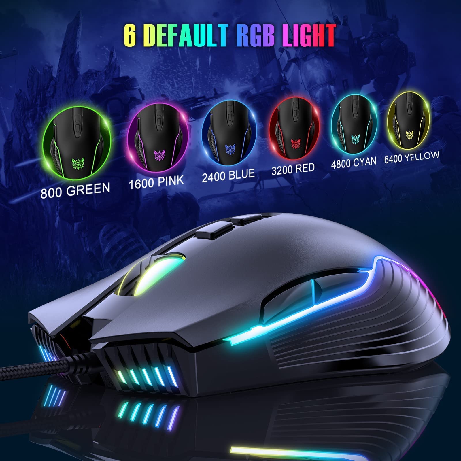 Ajsaki K9 Gaming Headset and 905 RGB Gaming Mice Bundle, 2 Pack