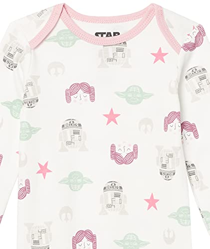 Amazon Essentials Disney | Star Wars Baby Girls' Sleeper Gowns, Pack of 2, Star Wars Tiny Rebel, 0-6 Months