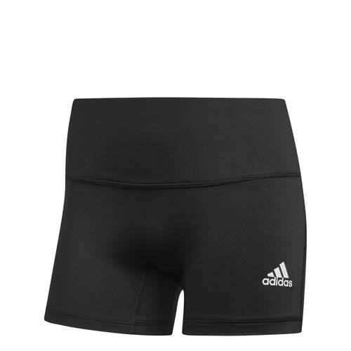 adidas Women's 4-Inch Compression Fit Quarter Length Volleyball Performance Yoga Short Tights, Black, Small