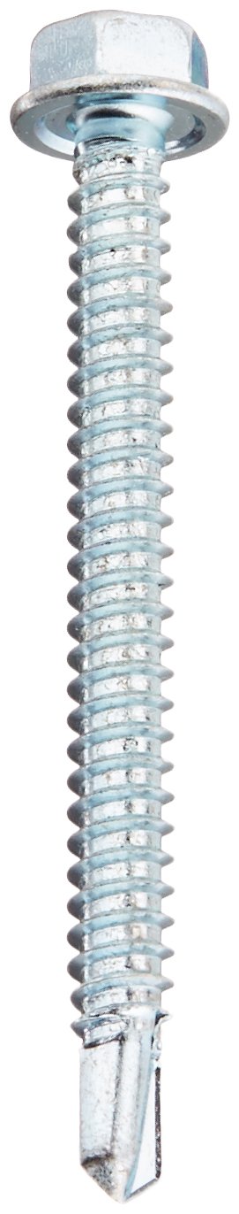 The Hillman Group 47228 1/4-14-Inch x 2-1/2-Inch Washer Head Self Drilling Screw, 1-Pound, zinc