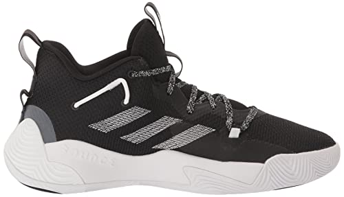 adidas Unisex Harden Stepback 3 Basketball Shoe, Core Black/White/Core Black, 7.5 US Men