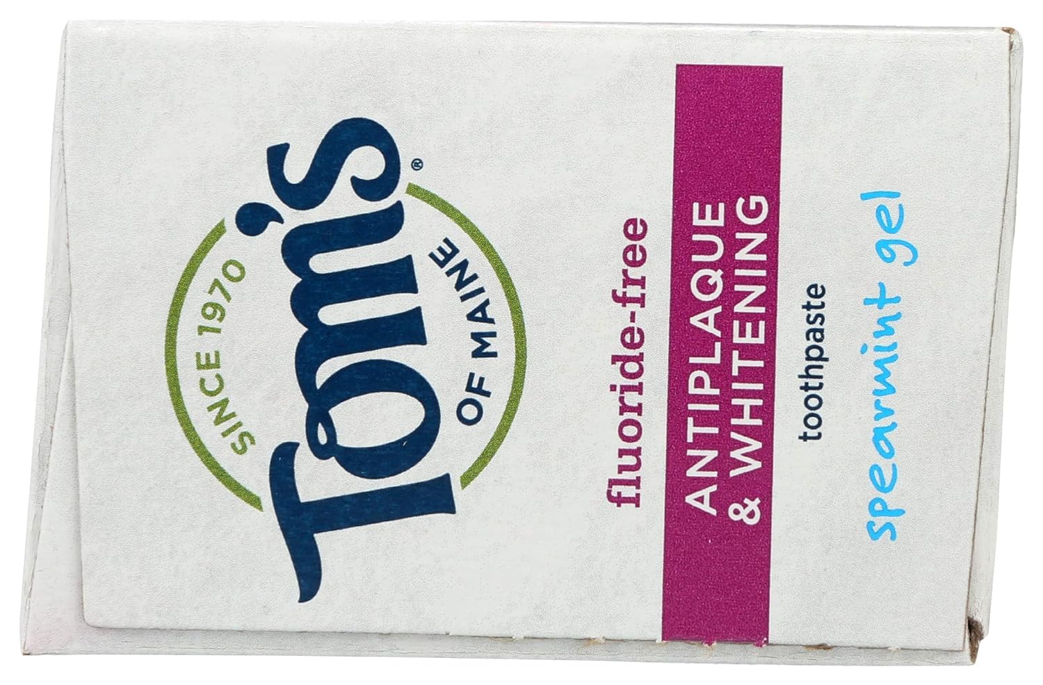 Tom's of Maine Antiplaque Plus Whitening Gel, Spearmint 4.7 oz (Pack of 4)