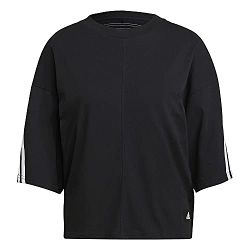 Adidas Women's Future Icons 3-Stripes Tee, Black, Large
