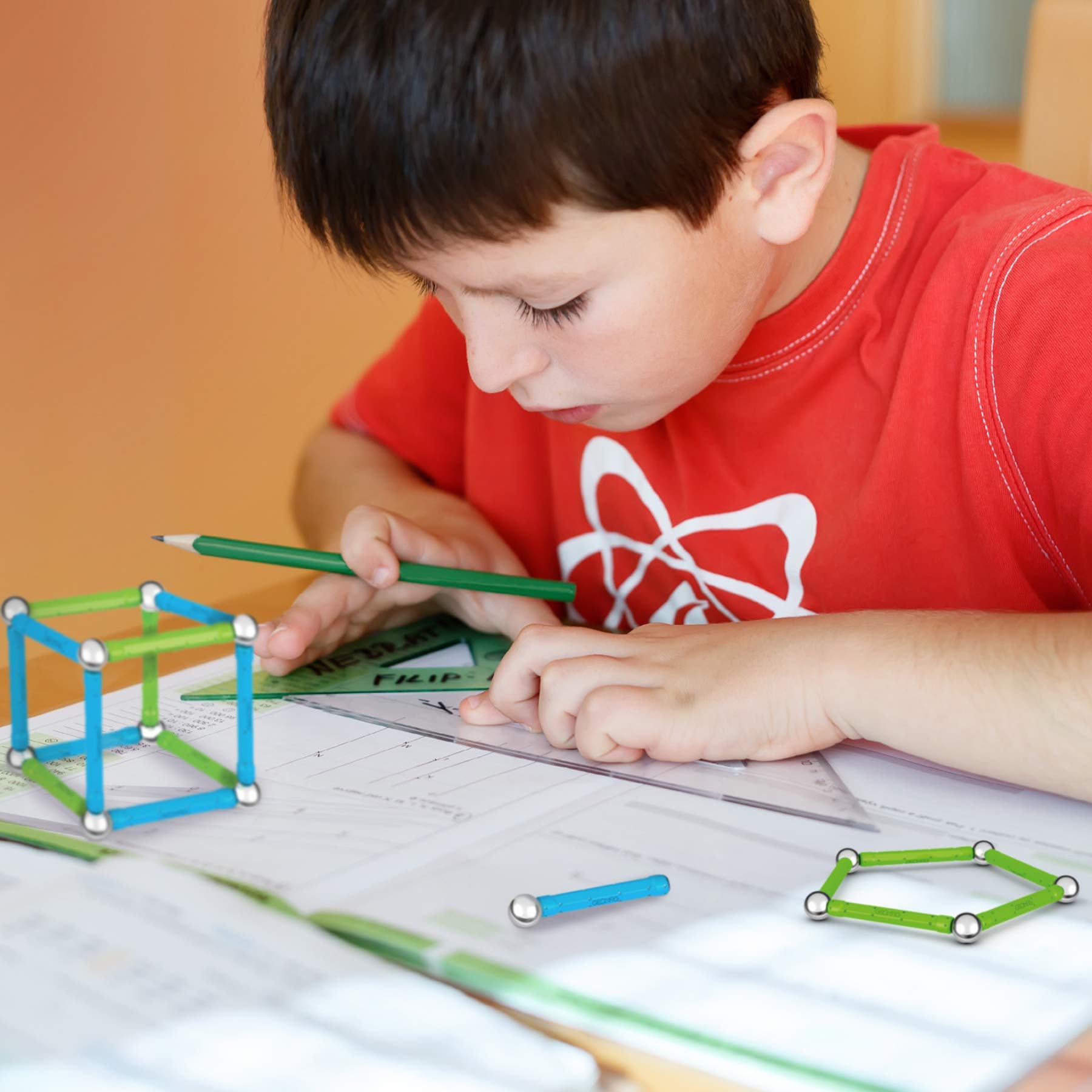 Geomag Magnetic Sticks and Balls Building Set | Magnet Toys for STEM, Creative, Educational Construction Play | Swiss-Made Innovation | Confetti 88 Piece Age 3+