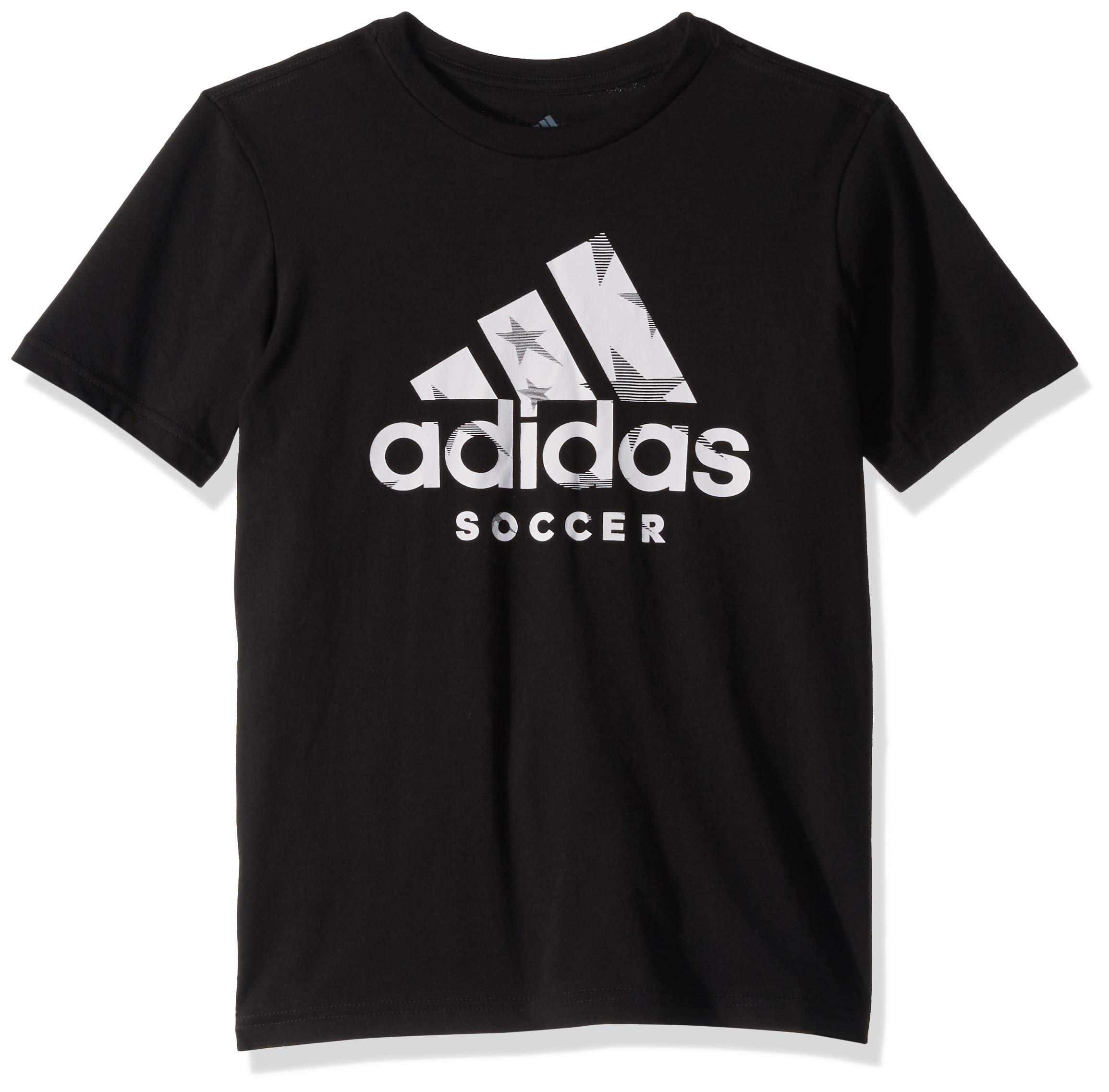 adidas Youth Badge of Sport Soccer Tee, Black, Small