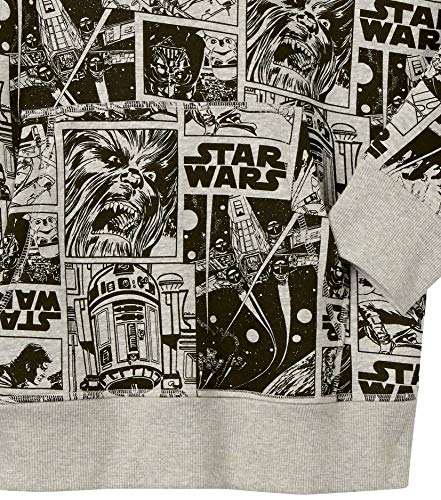 Amazon Essentials Disney | Marvel | Star Wars Men's Fleece Pullover Hoodie Sweatshirts (Available in Big & Tall), Star Wars Comic, X-Large