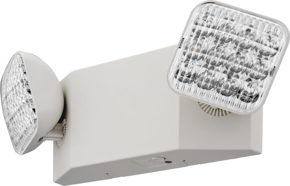 Lithonia Lighting EU2C CP4 LED Two-Headed Emergency Lighting Unit, California Certified, Contractor Pack of 4, White