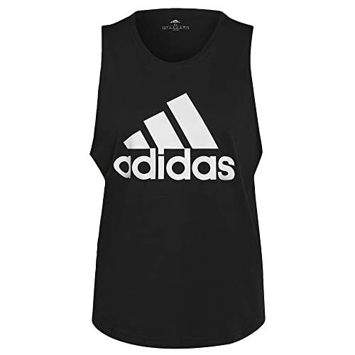 adidas Women's Essentials Big Logo Tank Top, Black/White, Medium