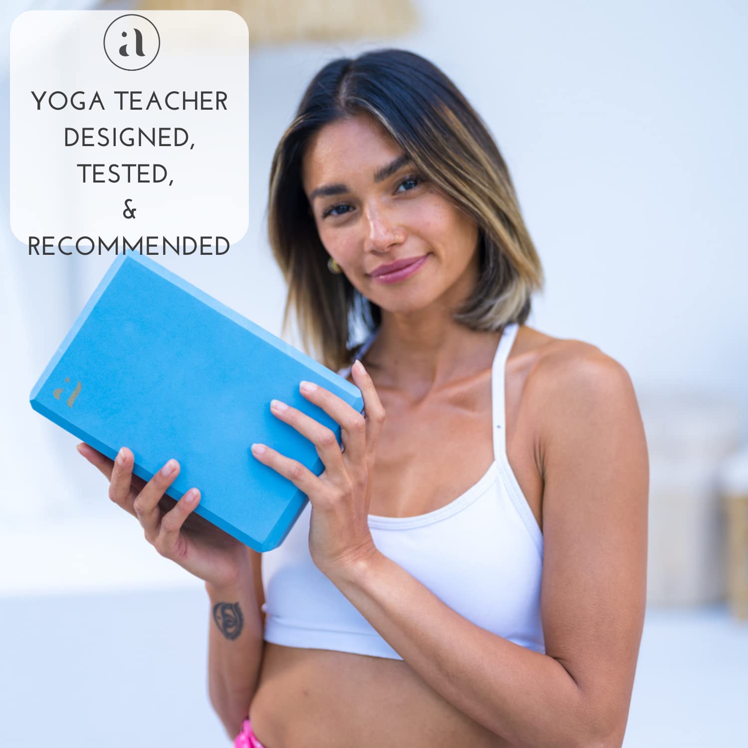 Ajna Yoga Set - Essential Yoga Kit - Yoga Mat and 2-Pack Yoga Blocks Bundle