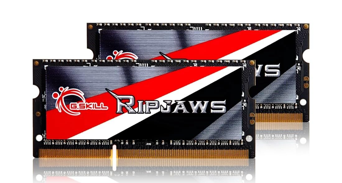 G.SKILL Ripjaws DDR3L SO-DIMM Series DDR3 RAM 16GB (2x8GB) 1600MT/s CL9-9-9-28 1.35V Unbuffered Non-ECC Notebook/Laptop Memory SODIMM (F3-1600C9D-16GRSL)