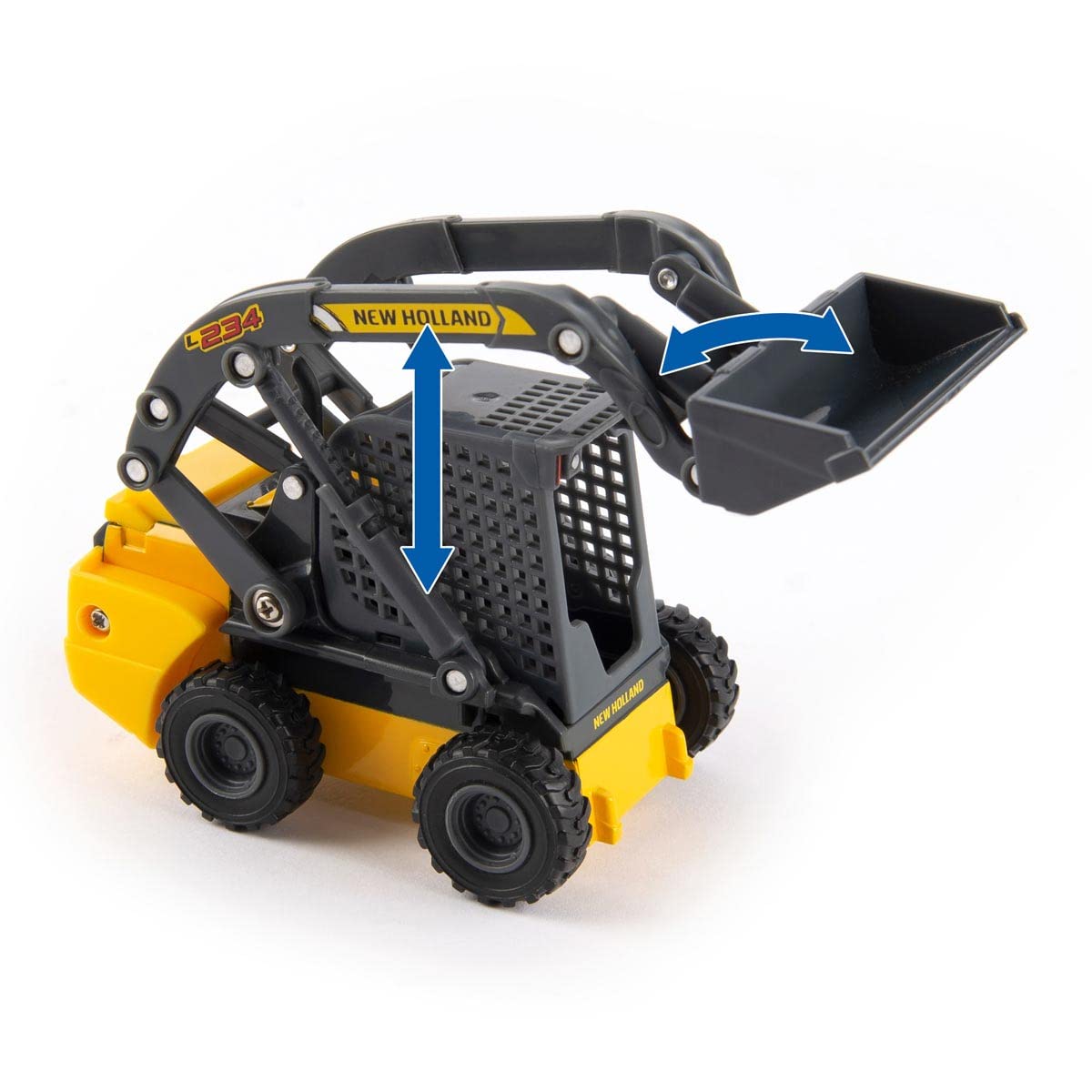 ERTL 1/32 Big Farm Ram 3500 Dually Quad Cab with Lowboy and New Holland L230 Skid Steer 47269