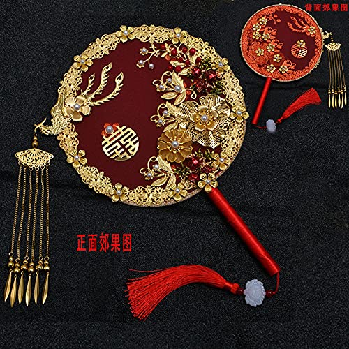 Albert Decoofa Antique Bride Xiuhe Wedding Chinese Show Wo Dress Chinese Hanfu Hand-held Flowers (Color : 2)