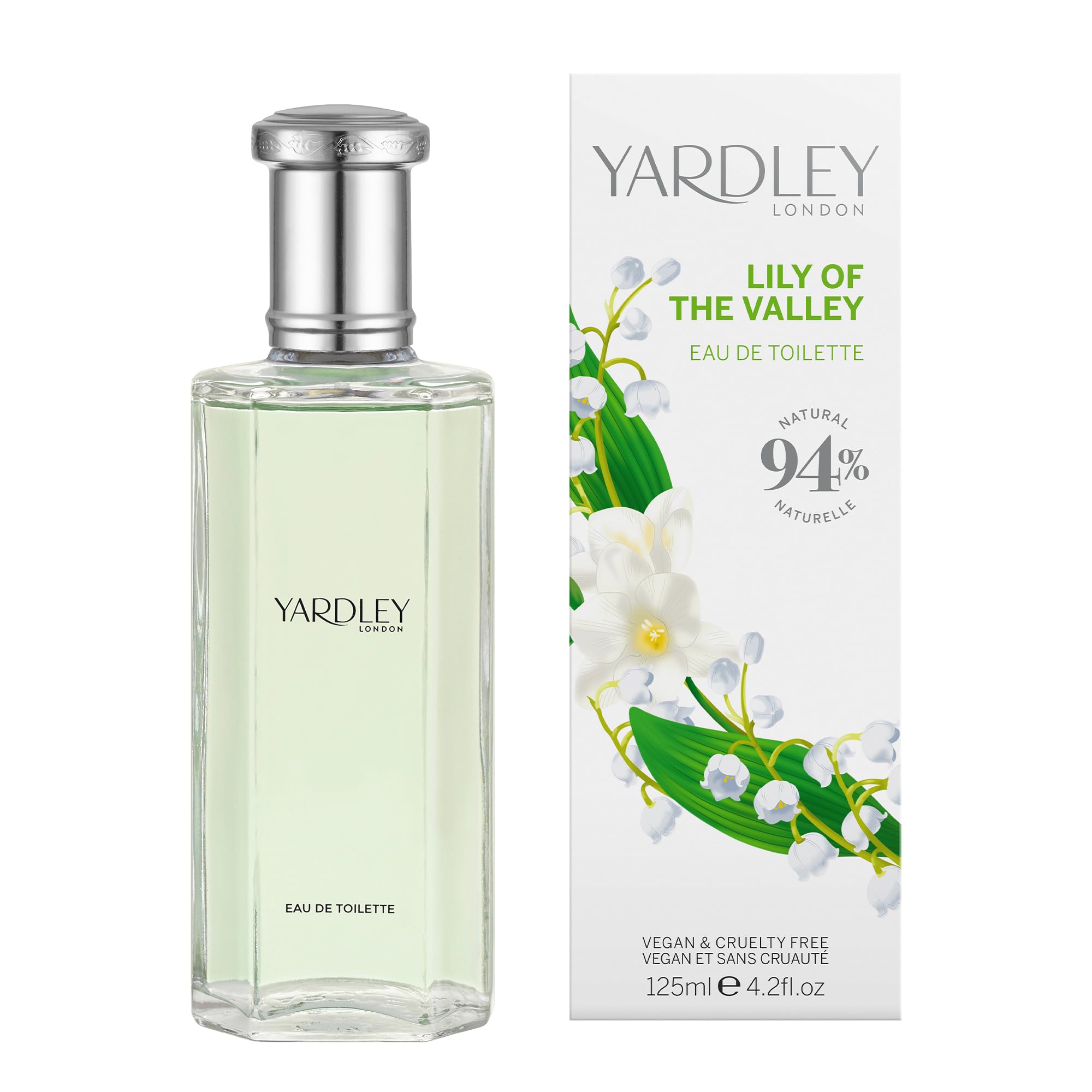Lily of The Valley by Yardley of London for Women Eau De Toilette Spray, 4.2 Ounce