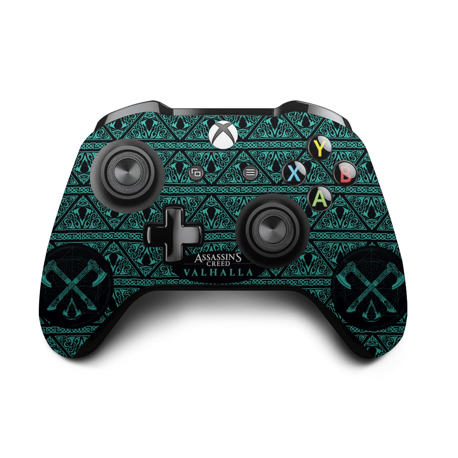 Head Case Designs Officially Licensed Assassin's Creed Dual Axes Valhalla Key Art Matte Vinyl Sticker Gaming Skin Decal Cover Compatible With Xbox One X Console and Controller Bundle