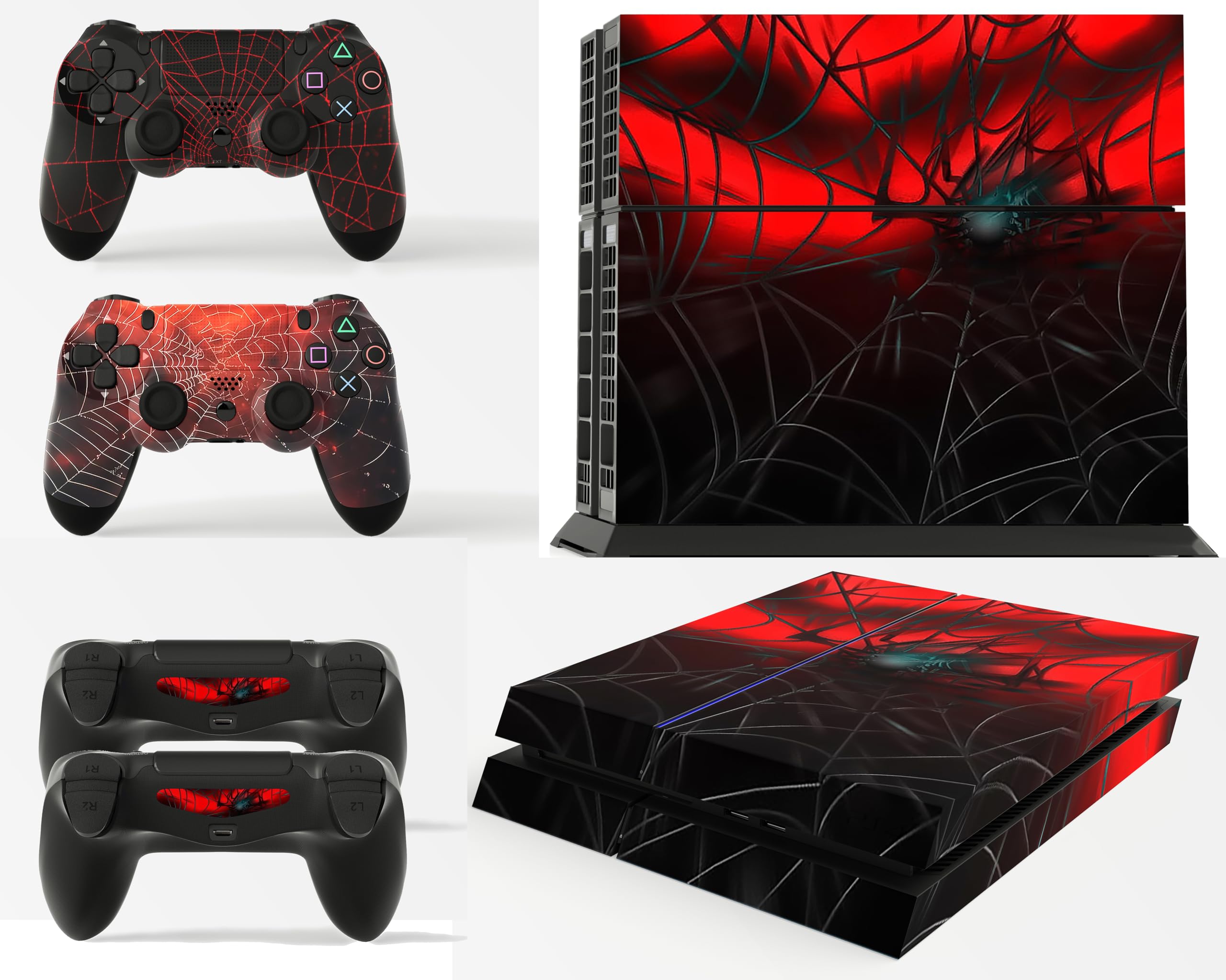 giZmoZ n gadgetZ PS4 Console Spider Skin Decal Vinal Sticker + 2 Controller Skins Set