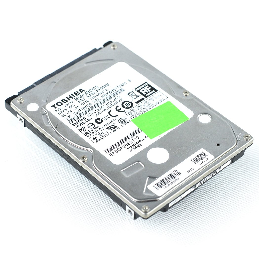 TOSHIBA MQ01ABD075 5400 RPM, 750GB, 8455MB Cache, Hard Drive Bare, SATA