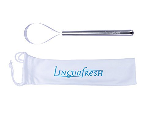 Tongue Cleaner, Tongue Scraper - German Made LinguafreshOne - Pure-Stainless Tongue - Scraper - Cleaner - Recyclable
